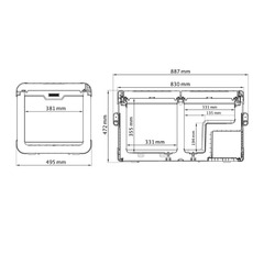 GLACIERE COMPRESSEUR DOMETIC CFX75DZW